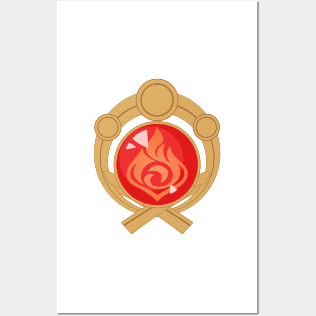 Genshin Impact Inazuma Vision - Pyro - Genshin - Posters and Art Prints | TeePublic